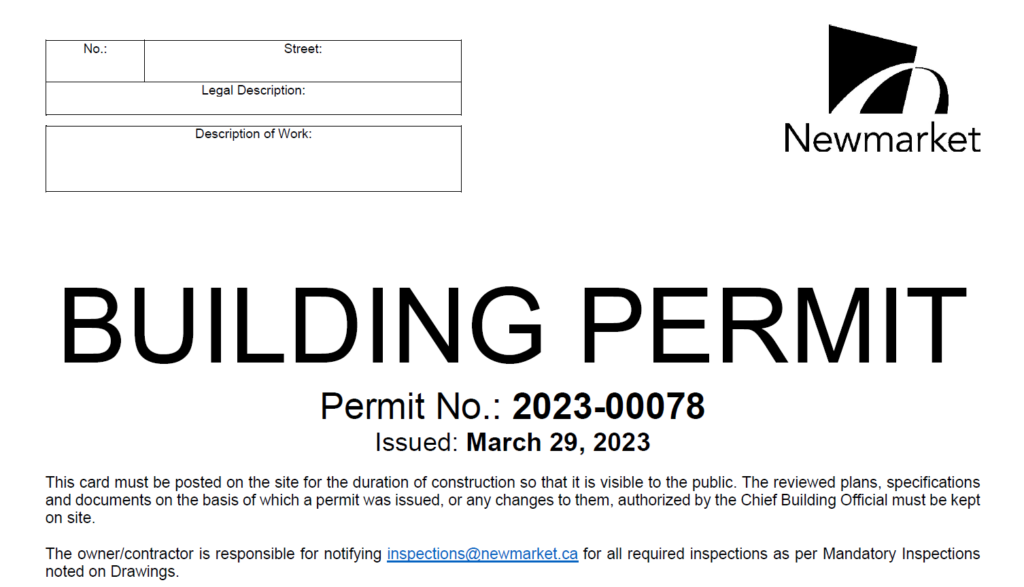 Building Permit Newmarket - Your Complete Ontario Guide